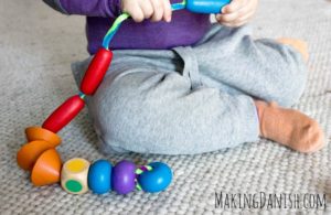 Threading with pipe cleaners and beads