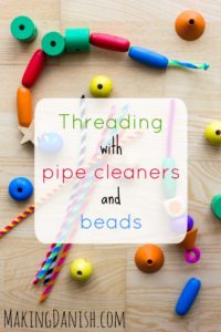 Threading with pipe cleaners and beads