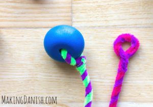 Threading with pipe cleaners and beads