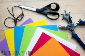 Homemade lacing cards